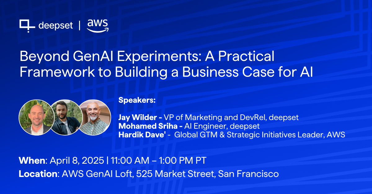 AWS and deepset at the AWS GenAI Loft - San Francisco